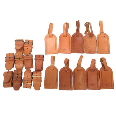 Authentic Louis Vuitton Name tag Handle Holder Beige 10Set LV 0974M | eBay