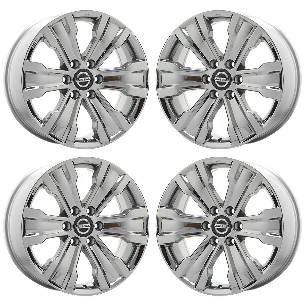 20" Nissan Titan Smoked Dark Chrome Wheels Rims Factory set 62753 62705 ...