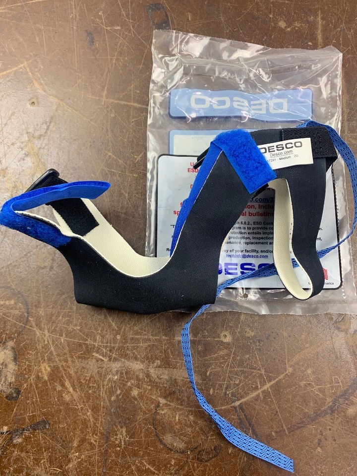 DESCO 17291 Premium Full Coverage Foot Grounder, 2 Meg Resistor Medium ...