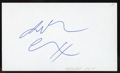 Joshua Cox signed autograph auto 3x5 Cut American Actor Movies and TV ...