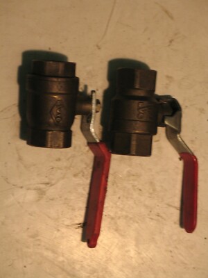 NEW/USED 2PCS RED-WHITE-NEW TOYO-USED 3/4 NPT BALL VALVES P6306 | eBay