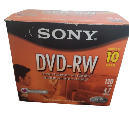 Sony 10DMW47SS 2X 4.7 GB DVD-RW Disc 10-Pack | eBay