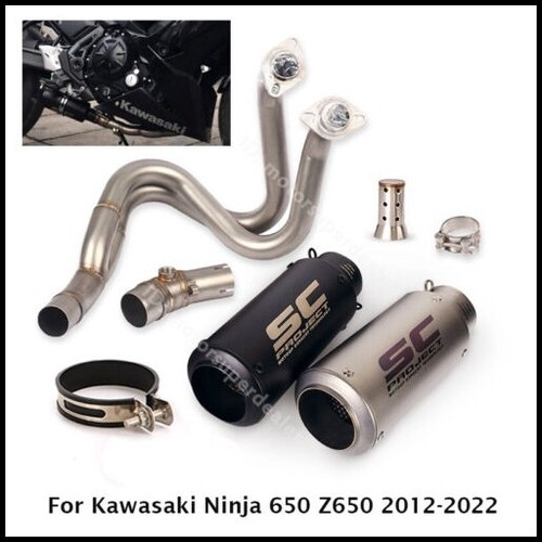 For Kawasaki Ninja 650 Z650 2012-2022 Full System Exhaust Tips Black ...