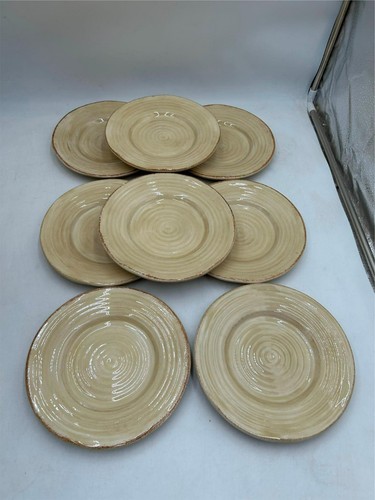 8) TABLETOPS UNLIMITED RUSTICO SALAD PLATES BEIGE/TAN | eBay
