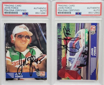 1991 Pro Set NHRA John Force Signed Rookie Card Autograph Lot RC Auto ...
