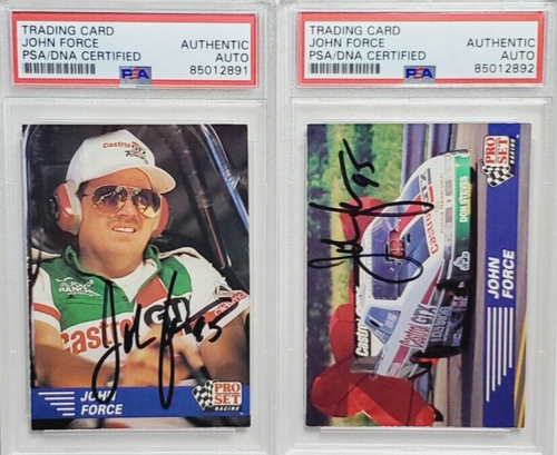 1991 Pro Set NHRA John Force Signed Rookie Card Autograph Lot RC Auto ...