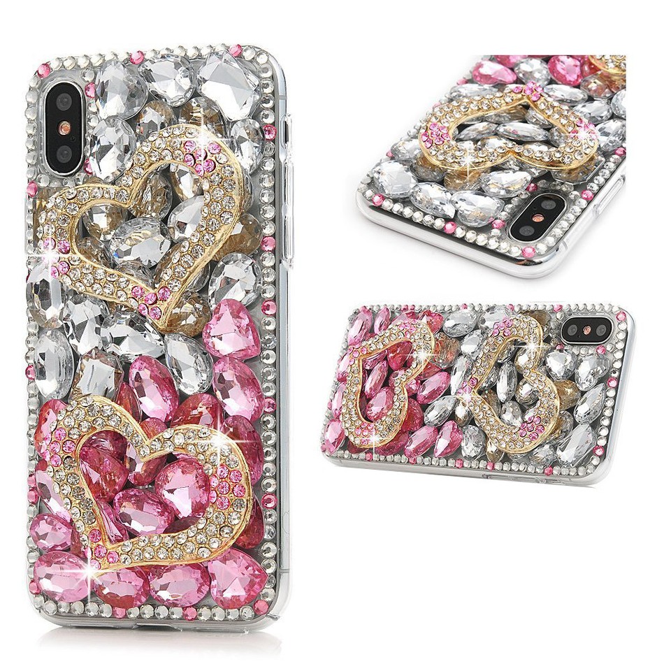 Handmade Luxury Bling Diamonds Rhinestone Crystal Jewelled Back Phone ...