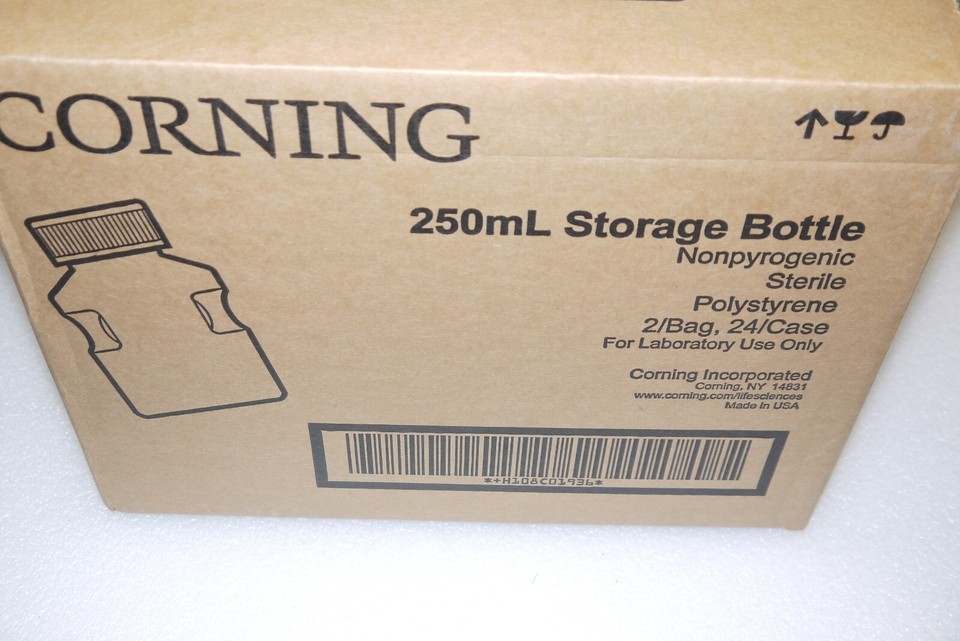 Corning 430281 Storage Bottle 250mL Nonpyrogenic Sterile Polystyrene 24 ...