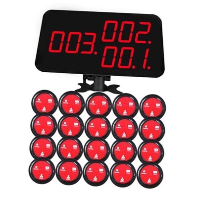 Wireless Calling System Call Waiter Pager 3 Digit Number Pagers black ...