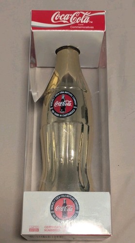 Coca-Cola Gold Plated Coke Bottle 1999 100 Years NIB VTG COA Limited ...