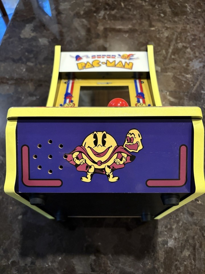 Arcade1UP Super PAC-Man Counter Top Arcade Machine 4 Games PAC-C-01334 ...