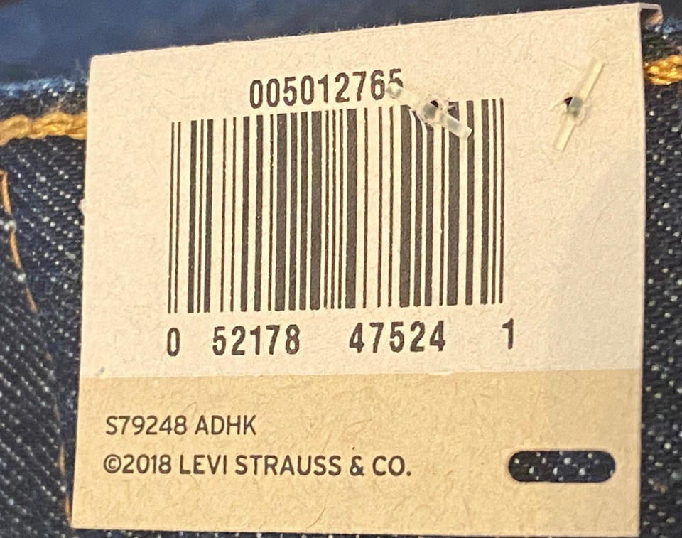 NEW Levi's 501 Button Fly Mens 34x32 Straight Leg Contrast 2-Tone Y2K ...