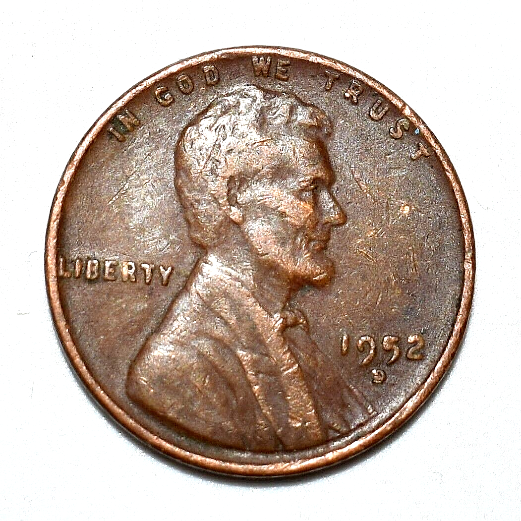 1952 Penny D Over S RPM, Filled Date, BI, DDR, Wounded, Wheat Stalk ...
