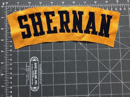 Shernan Last Name Plate Patch Jersey Uniform Navy Blue Letters Gold ...