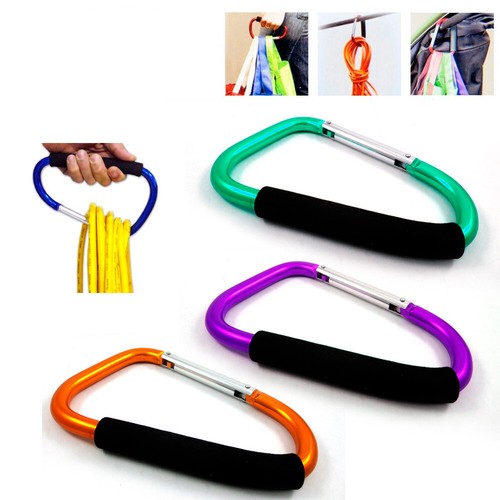 Jumbo 8" Carabiner Hook Max Force Extra Large Spring Snap Cushion Grip ...