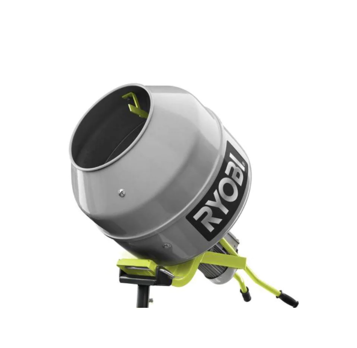 Ryobi Portable Concrete Mixer 5.0 cu. ft.1/2 HP Direct Drive Motor ...