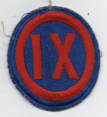 WWII Red & Blue US Military Patch IX in Circle | eBay