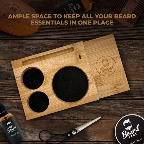 Beard Face Beard Caddy, Premium Gift Box Perfect For All Your Grooming ...