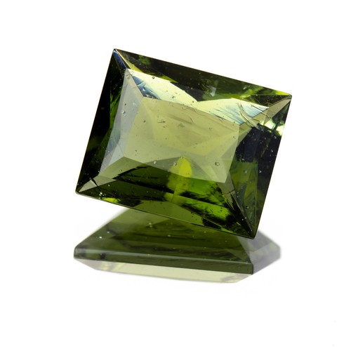 3.58ct MOLDAVITE tektite faceted loose gem RECTANGLE 11x9MM #CM647 | eBay