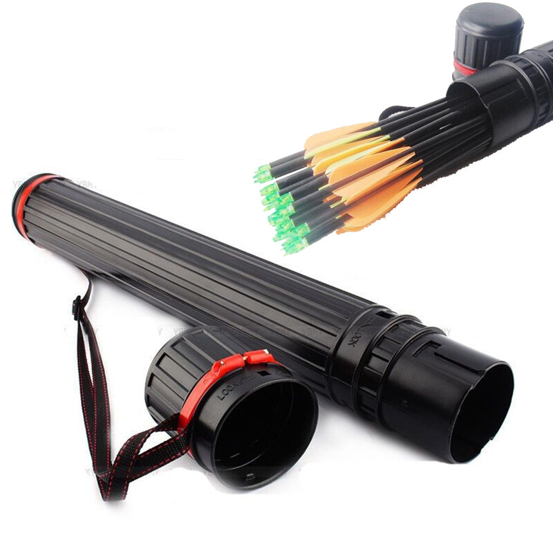 Archery 32" Fiberglass Arrows +Telescopic Arrow Quiver for Bow Hunting ...