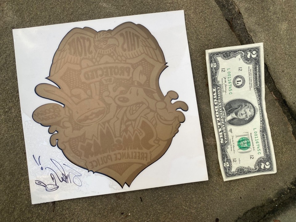 Protected by SAM & MAX - Vinyl Window Cling - Comic Shop Promo Signed ...