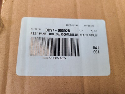 DACOR SAMSUNG PART# DD97-00592B DW9500M DISHWASHER BLACK PANEL BOX ...