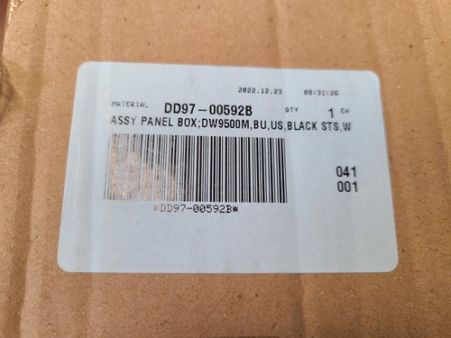 DACOR SAMSUNG PART# DD97-00592B DW9500M DISHWASHER BLACK PANEL BOX ...