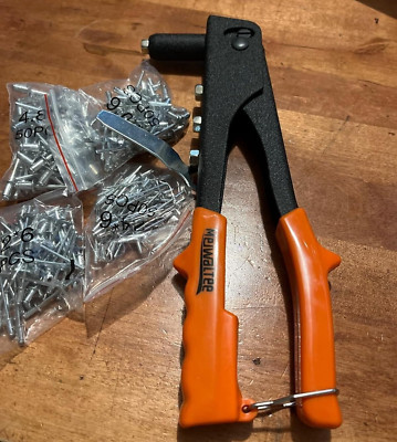 Heavy Hand Riveter Rivet Gun Professional Pop Rivet Gun Kit with 200pcs ...