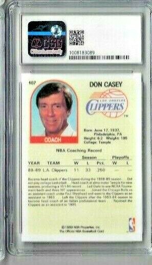 1989 Hoops Don Casey CSG 9 | eBay