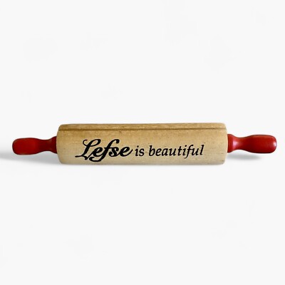 Norwegian Lefse Rolling Pin Recipe Holder Standard Index Card Miniature ...