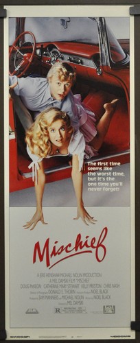 MISCHIEF 1985 ORIGINAL 14X36 MOVIE POSTER DOUG McKEON CATHERINE MARY ...