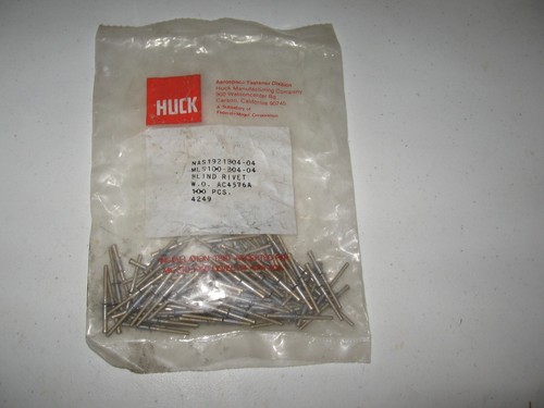 NAS 1921B04-04 BLIND HUCK RIVETS NEW OLD STOCK 100 PCS | eBay