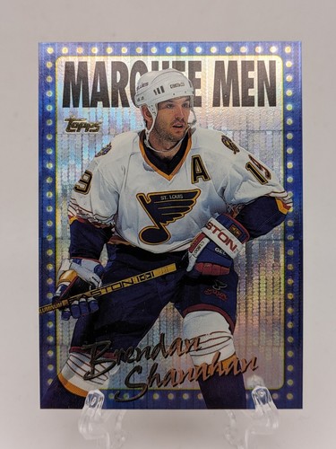 💥 RARE Brendan Shanahan 1995 Topps MARQUEE MEN HOLO Parallel; St. Louis ...