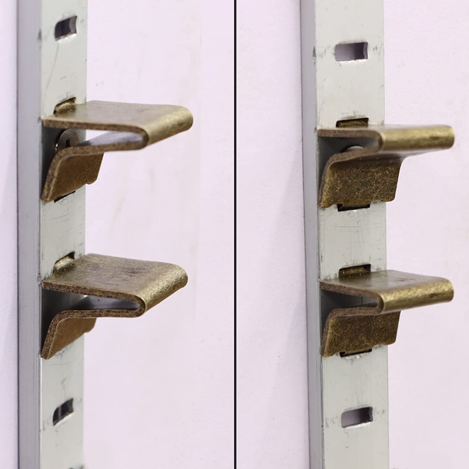 Adjustable Steel Pilaster Shelf Clip Support Shelving Bracket Clips for ...