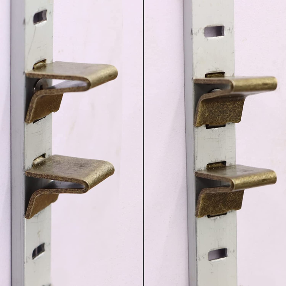 Adjustable Steel Pilaster Shelf Clip Support Shelving Bracket Clips for ...