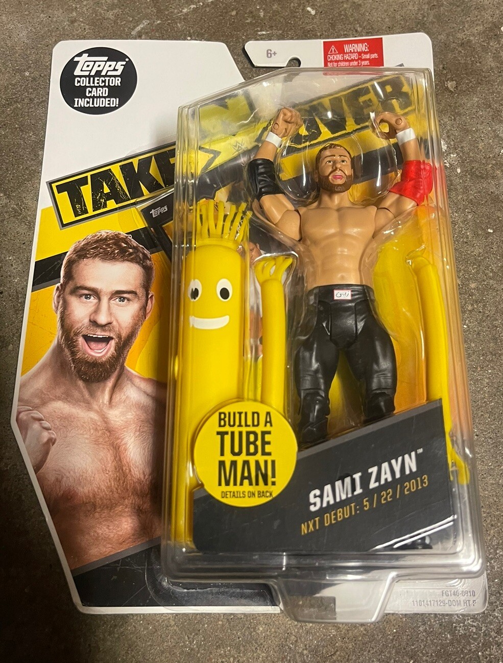2017 MATTEL~WWE NXT TAKE OVER~SAMI ZAYN ACTION FIGURE W/ TUBE MAN TOP ...