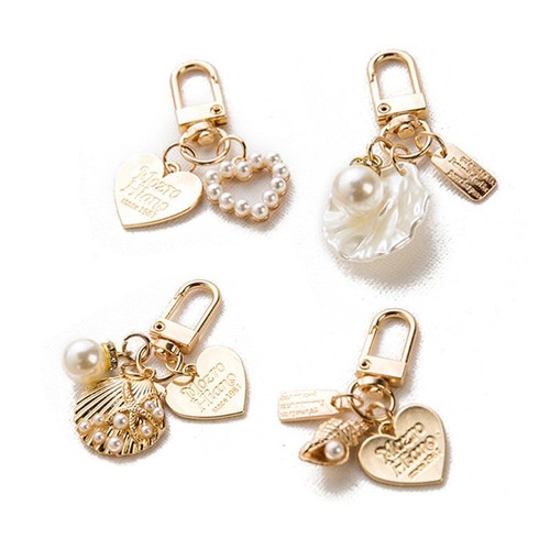 4x/Set Metal Golden Keychain Car for Key Love Letter for Conch | eBay ...