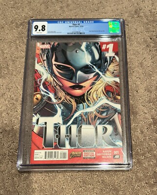 Thor #1 CGC 9.8 2014 1st Cover Appearance Jane Foster as Thor Dauterman ...