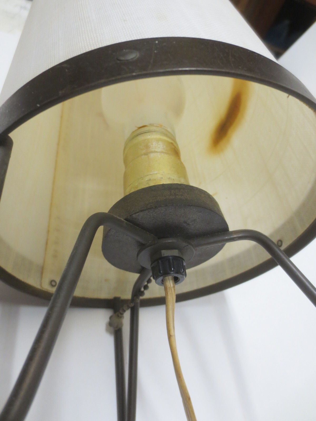 MCM Fiberglass Tall Column Lamps -Maple Leaves - Tripod Hairpin Legs | eBay