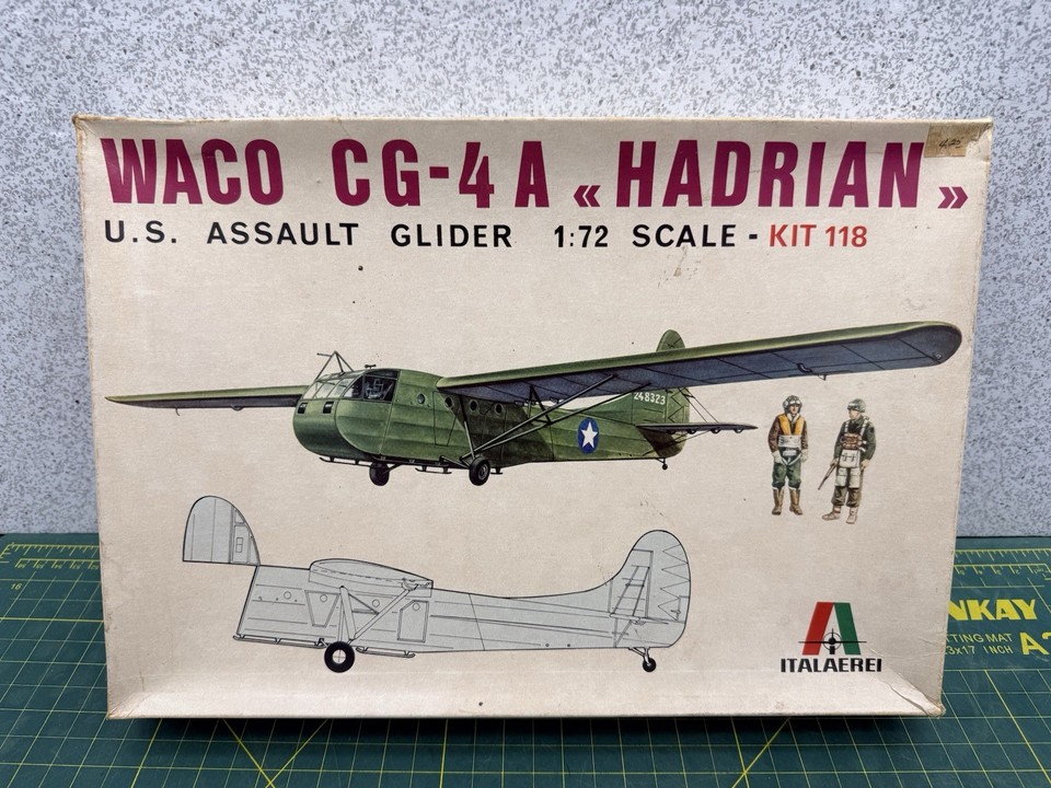 Vintage Italeri 1/72 Scale Waco CG-4A Hadrian U.S. Assault Glider Model ...