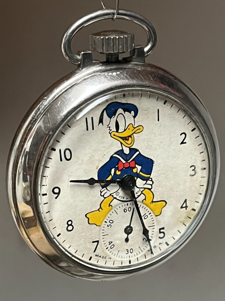 DONALD DUCK POCKET WATCH . (1939) (WORKING ), ALL ORIGINAL | eBay