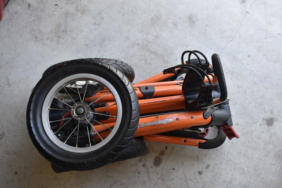 Clic Gear ClicGear Orange 3-Spoke Wheel Push Golf Cart "As IS" " Please ...