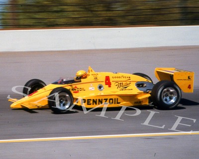 RICK MEARS 1986 #4 PENNZOIL INDY 500 CAR RACING ON TRACK 8X10 GLOSSY ...
