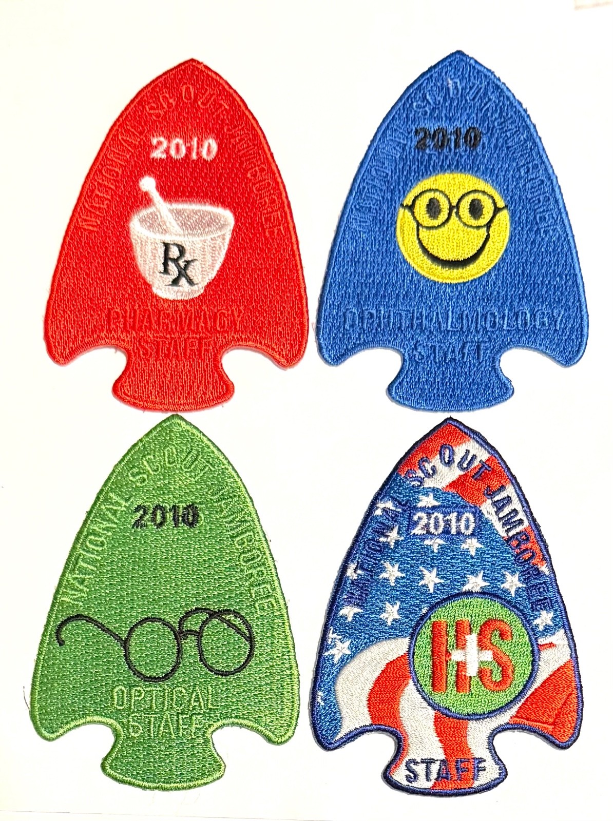 2010 National Scout Jamboree H&S Arrowhead Patch Set (4) pharmacy optic ...