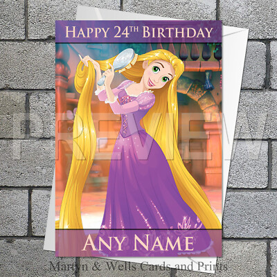 Rapunzel birthday card: Tangled. 5x7 inches. Disney Princess ...