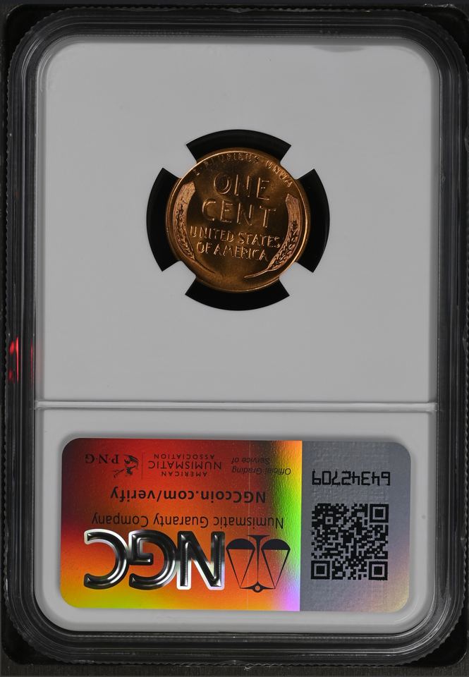:1958-D 1C LINCOLN CENT SUPERB NGC MS 67 RD SHINING RED RARITY-R3 ...