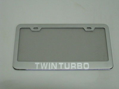 TWIN TURBO Supra 3000GT 300ZX mirror Stainless Steel license plate ...