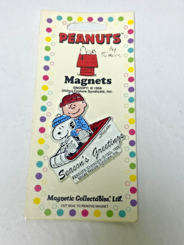 Vintage 1956 Peanuts Snoopy and Linus "Season's Greetings" Fridge ...