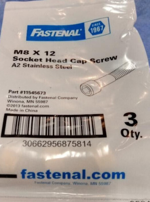 M8 x 12 Socket Head Cap Screw A2 Stainless Steel 3 Qty C132b Going Nuts ...