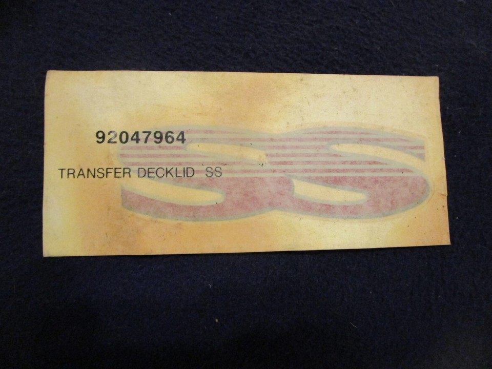 Holden original commodore boot lid ss transfer sticker 92047964 | eBay